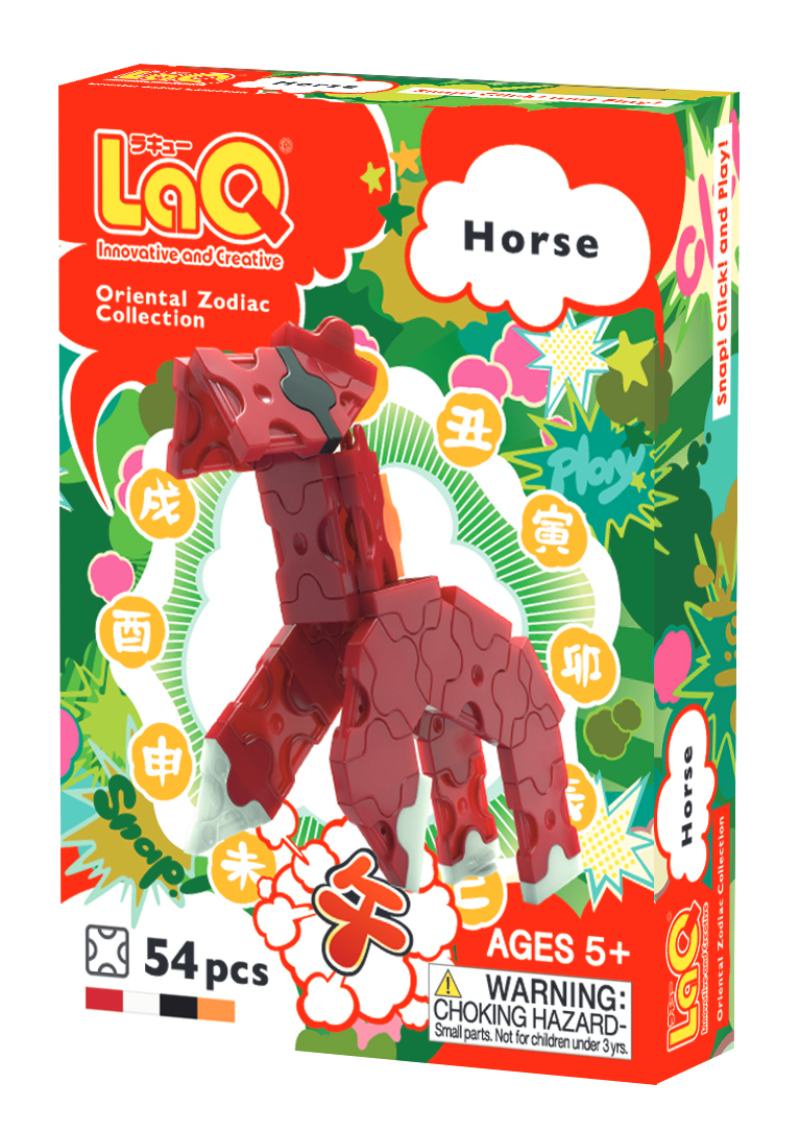 【LaQ】12生肖限定版-馬 (54pcs) 日本製造立體3D拼接積木/益智玩具/台灣獨家代理 | 蝦皮購物