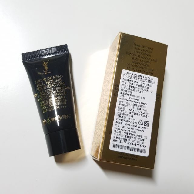 YSL 恆久完美無瑕粉底 色號B20 5ml小樣 YSL粉底液 粉底液小樣 YSL彩妝 超模聚焦光感粉底液 聖羅蘭 | 蝦皮購物