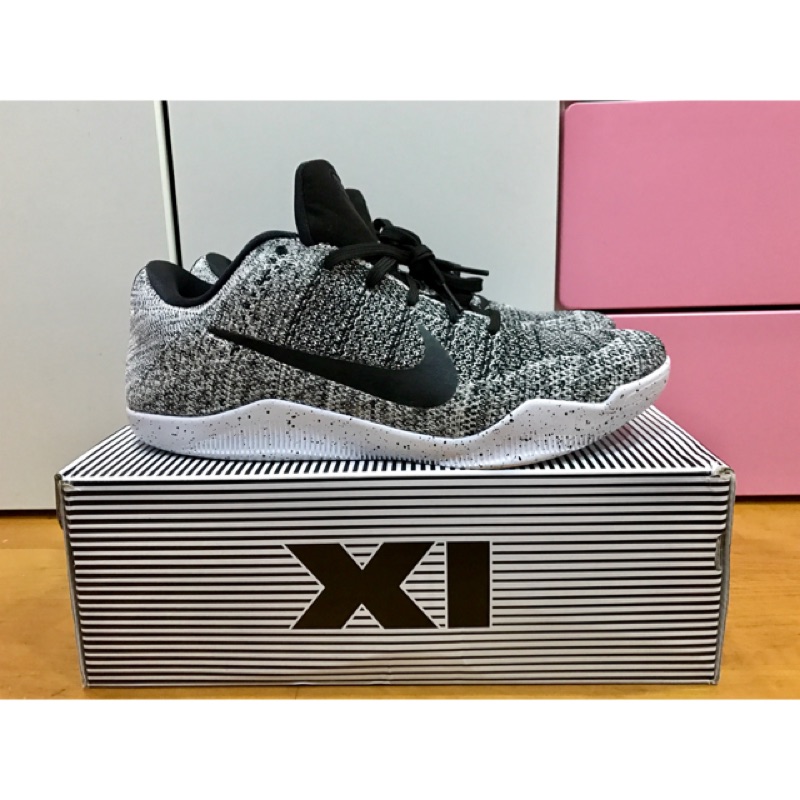 Nike Kobe XI Oreo flyknit US11 編織 灰白 | 蝦皮購物
