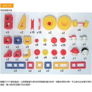 【韓國 EDTOY 組合式建構磁力積木】DDQ BLOCK 180pcs ACT06136 | 蝦皮購物