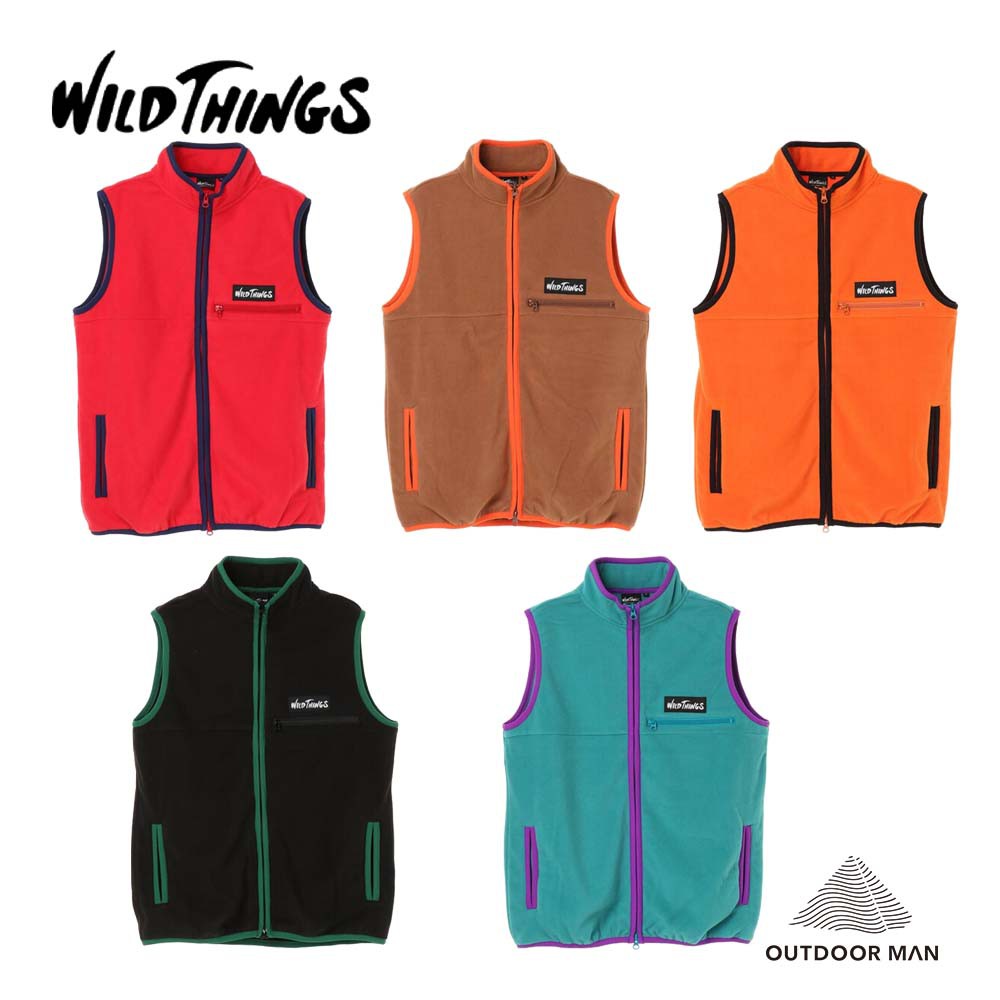 [WILD THINGS] FLEECE MAGIC 刷毛保暖背心 (WT21121PA) | 蝦皮購物