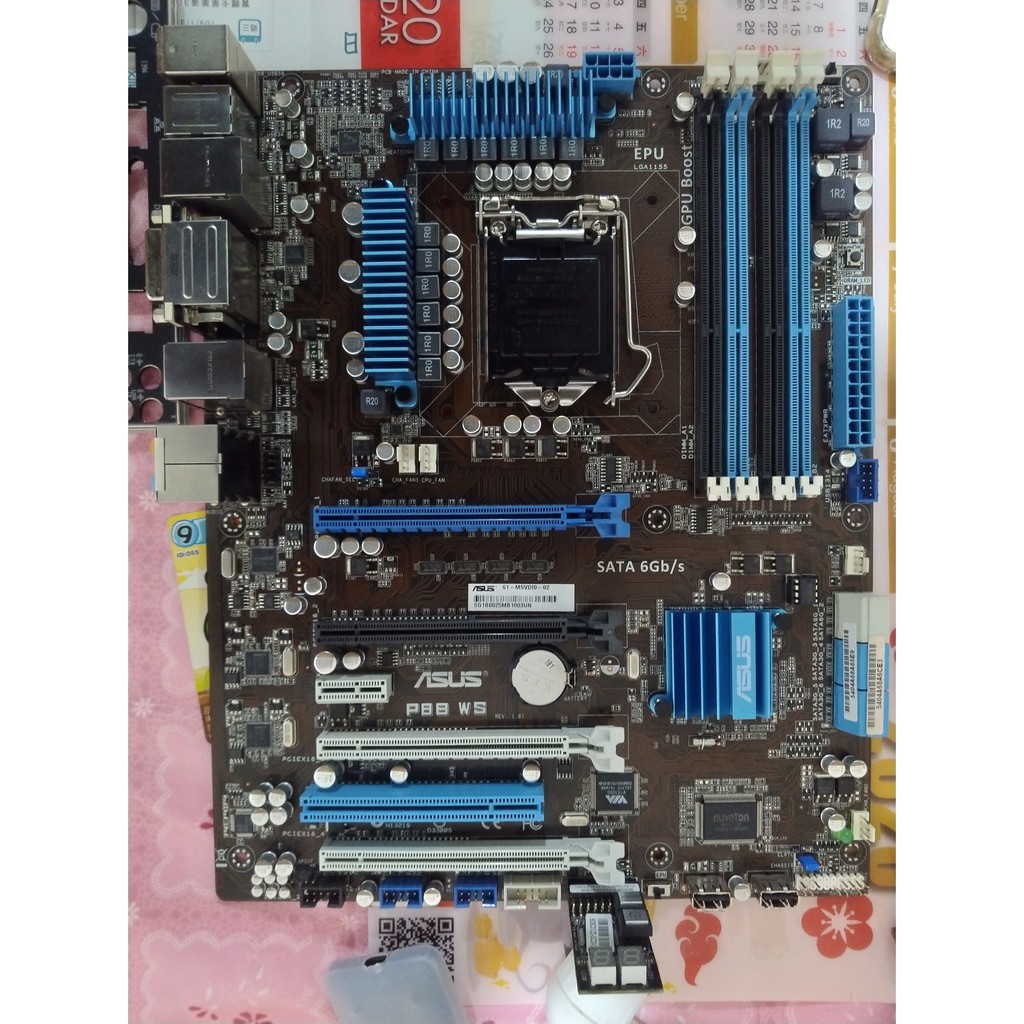 ASUS 華碩 P8B WS 主機板 LGA1155 C206 DDR3 4插槽 Xeon 四顯示卡槽 32GB 伺服器 | 蝦皮購物