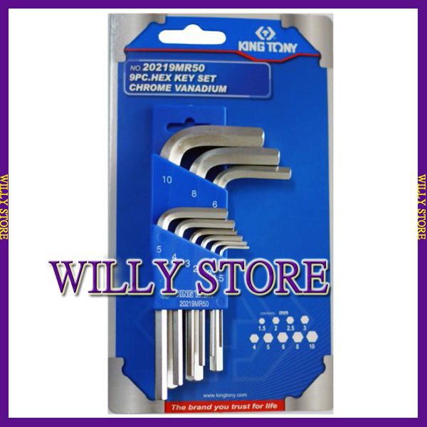 【WILLY STORE】KING TONY 20219MR 20219SR 9支組 短型 六角扳手組 六角板手組 | 蝦皮購物