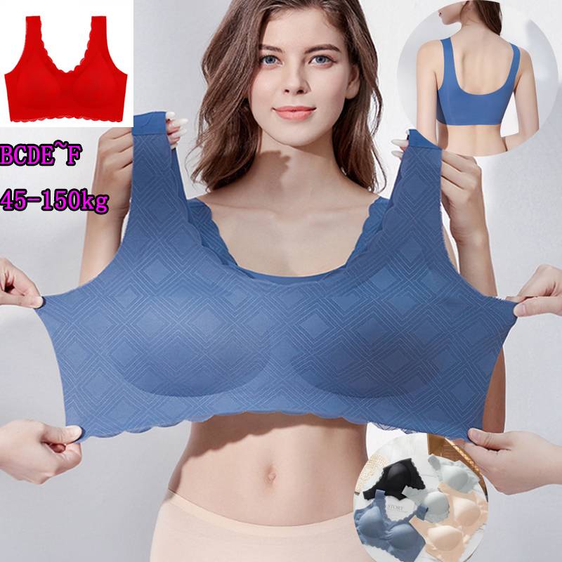 斷碼清倉 7XL E F胸罩 乳膠內衣 女生內衣 背心式 無鋼圈 大尺碼內衣 100KG 紅色 過年 情人節 聖誕節 | 蝦皮購物