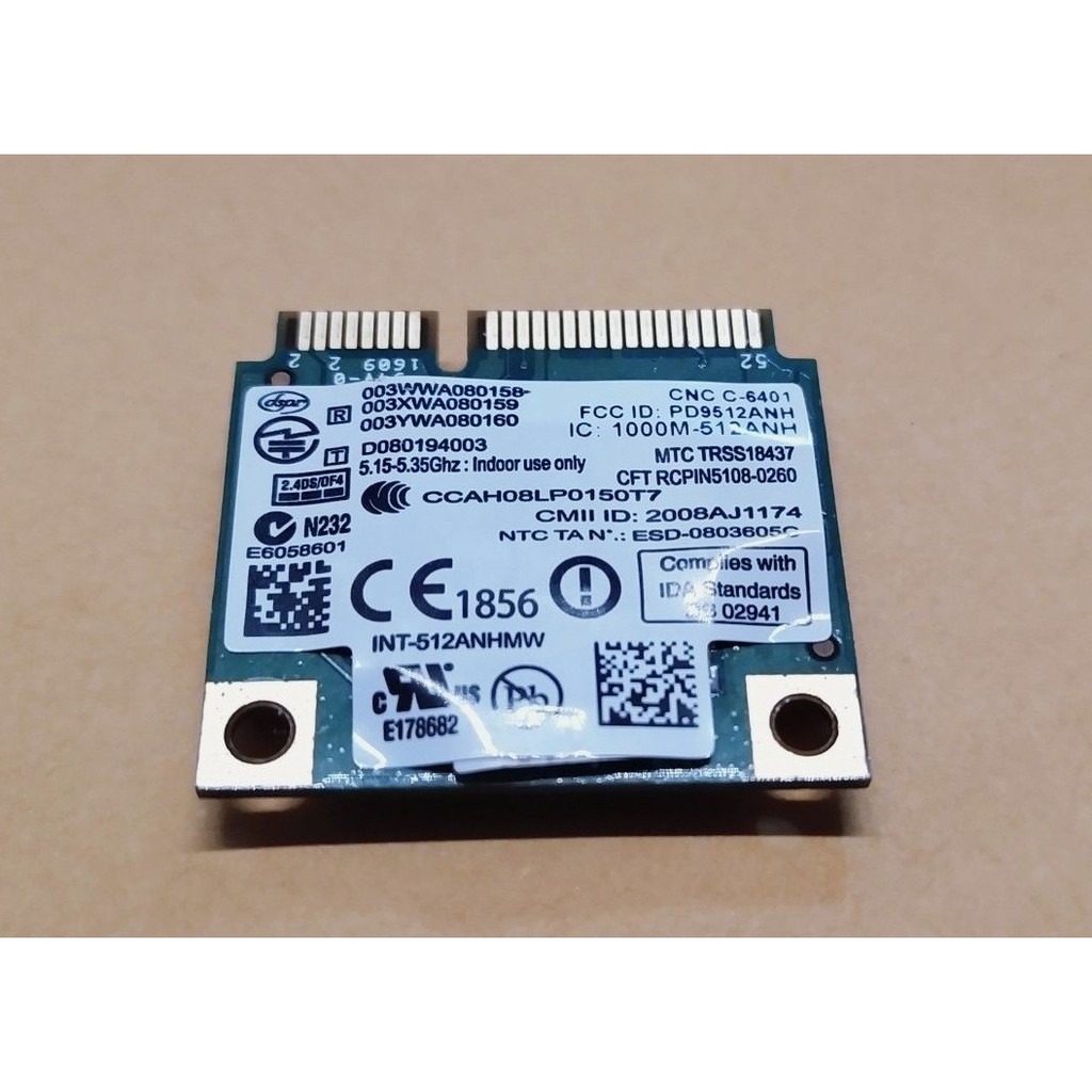 筆電網卡 mini PCI-E Intel Wi-Fi Link 5100 512AN HMW | 蝦皮購物