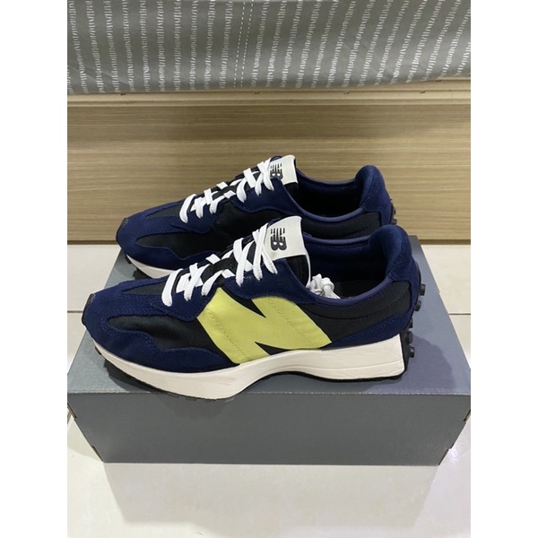 NEW BALANCE 327 WS327CC 深藍黃N字 | 蝦皮購物