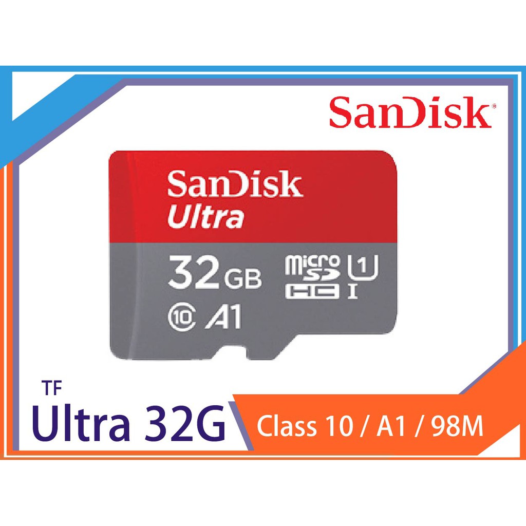 公司貨 Sandisk Ultra microSD TF 32 64G 128G A1 120M C10 記憶卡 無轉卡 | 蝦皮購物