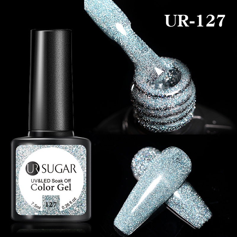 UR SUGAR 7.5ml 彩色實色膠 灰色紫色光療膠 甲油膠 美甲凝膠 亮片閃粉膠 光療指甲油 底膠 免洗封層 | 蝦皮購物