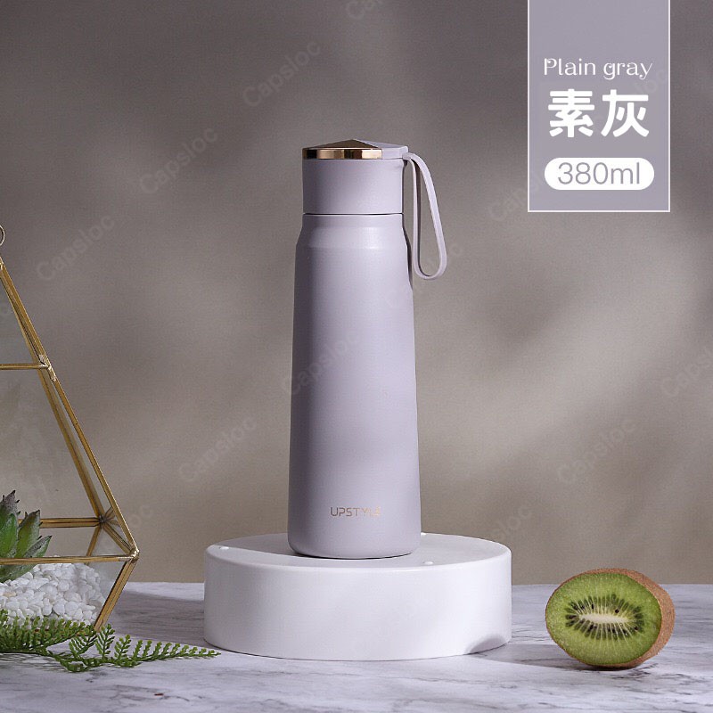 不鏽鋼保溫杯 不鏽鋼保溫瓶 不鏽鋼水壺 Upstyle 304 380mL環保杯 保溫杯 保溫瓶 輕便 水壺 粉藍 漸層 | 蝦皮購物