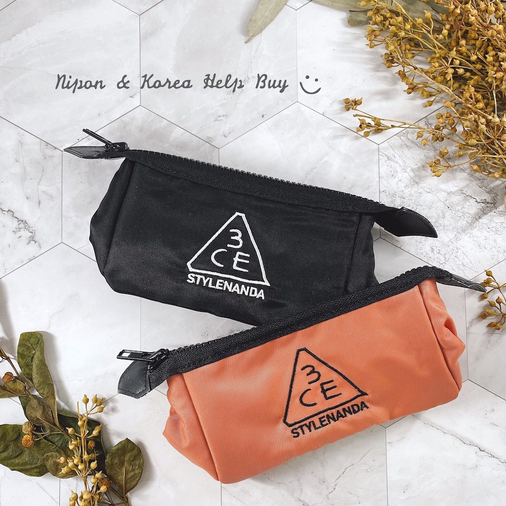 閃促⚡ 3CE 化妝收納包 Pouch Mini #黑 #粉膚 化妝包 萬用包 盥洗包 小包 包包 手拿包 防偽標籤 | 蝦皮購物