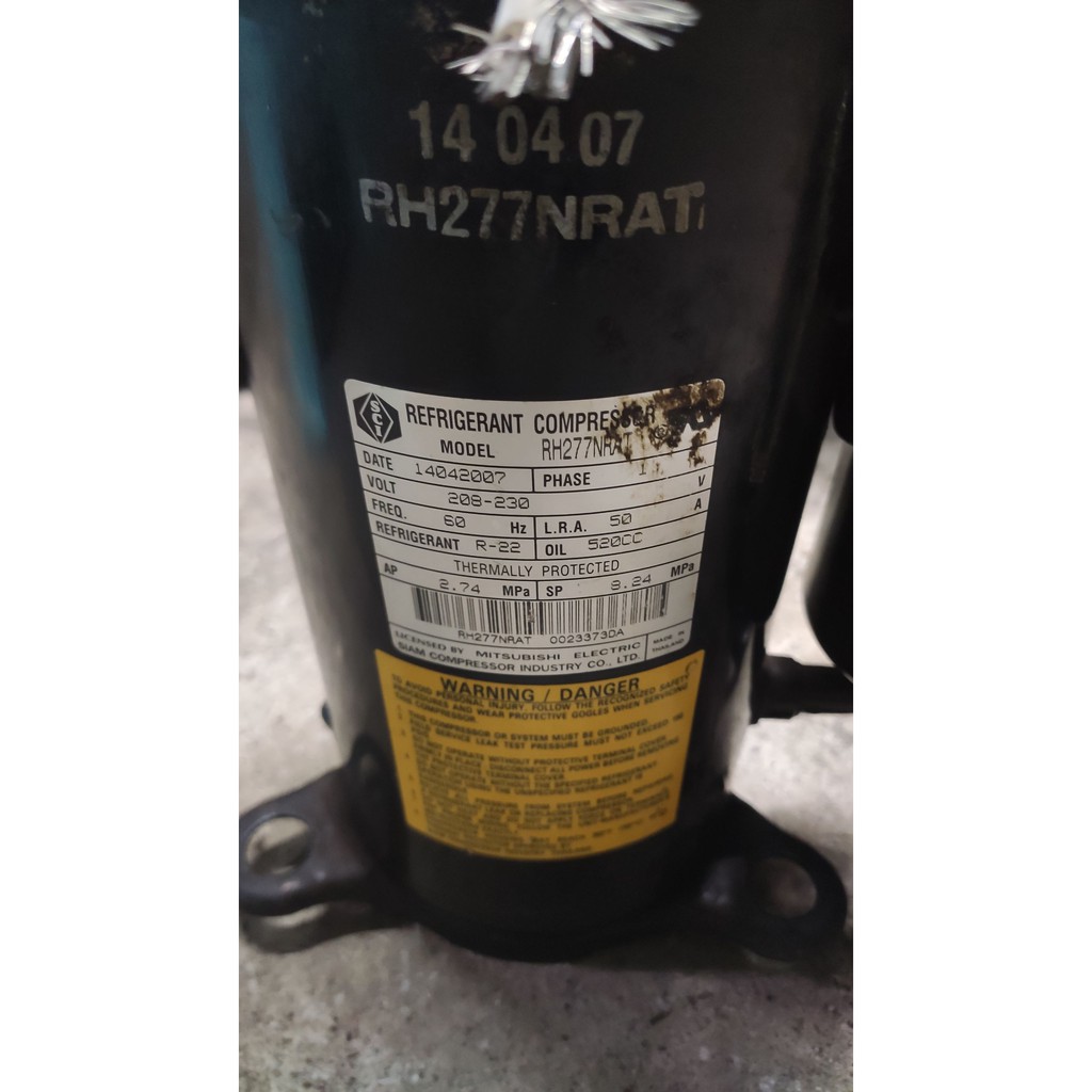 三菱 MITSUBISHI RH277NRAT 中古二手定頻冷氣迴轉式壓縮機 | 蝦皮購物