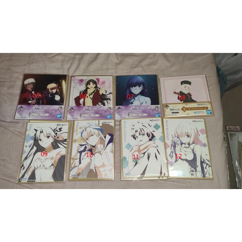 Fate stay night HF FGO 劇場版 魔獸戰線 LAWSON 色紙 一番賞 電影院特典 櫻 伊莉雅 瑪修 | 蝦皮購物