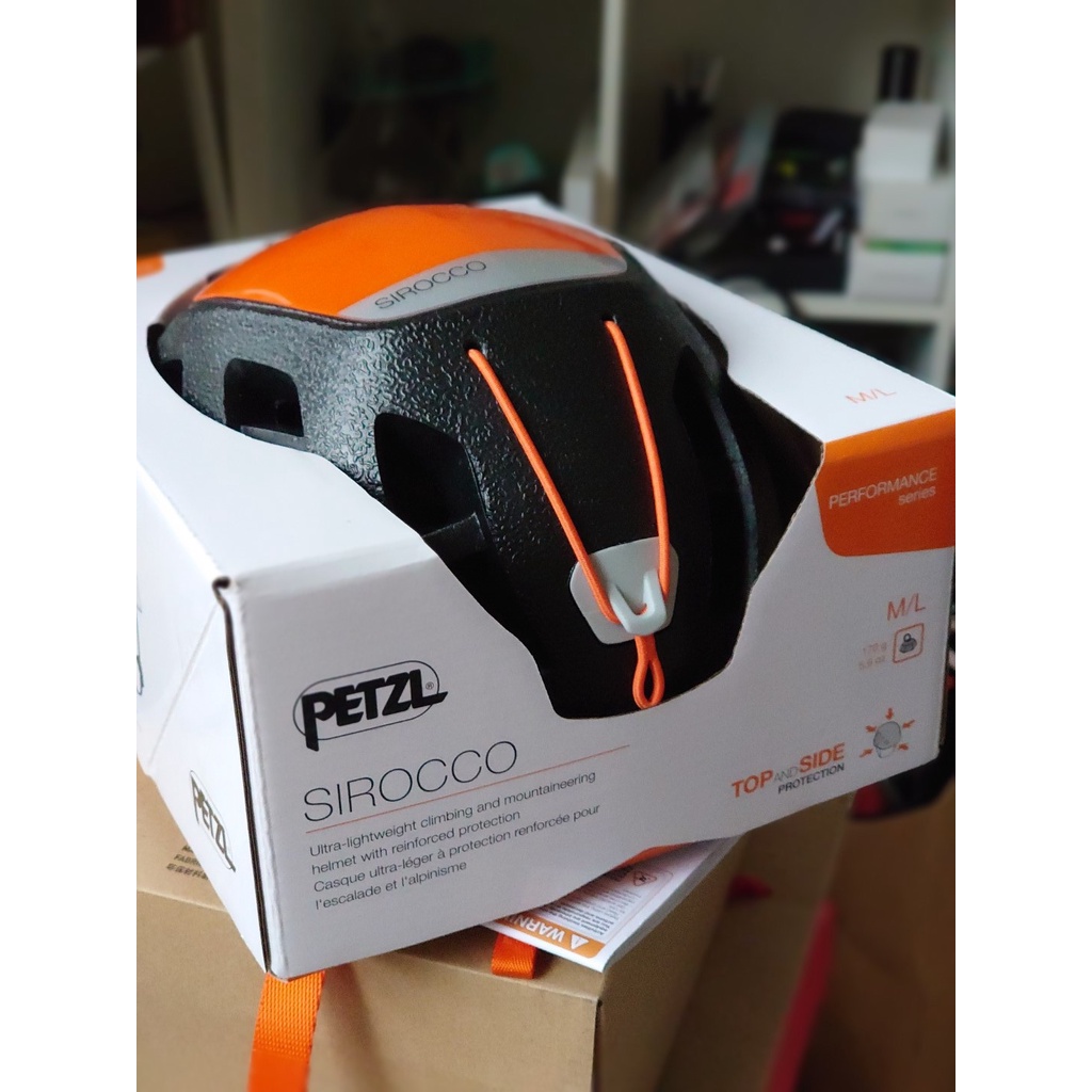petzl sirocco 黑橘款頂級輕量岩盔頭盔登山攀岩安全帽 | 蝦皮購物