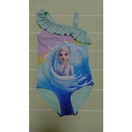 H&M 冰雪奇緣 elsa 女孩 女童 連身泳衣 泳裝 6-8y | 蝦皮購物