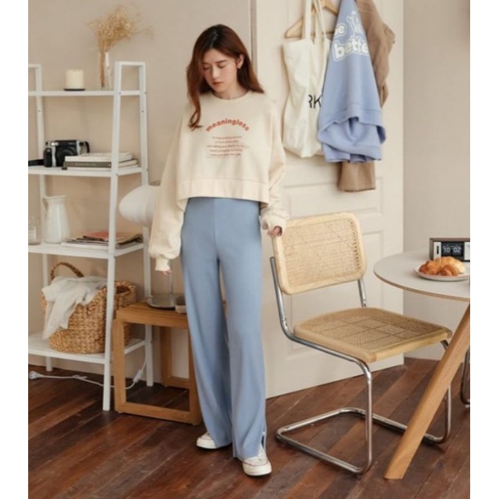 PAZZO MIT 舒適坑條小喇叭褲 | 蝦皮購物