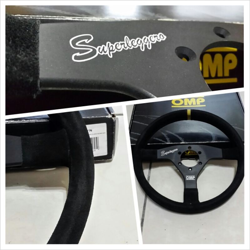 人身部品~全新 OMP VELOCITA SUPERLEGGERO 350mm反皮平面方向盤 | 蝦皮購物
