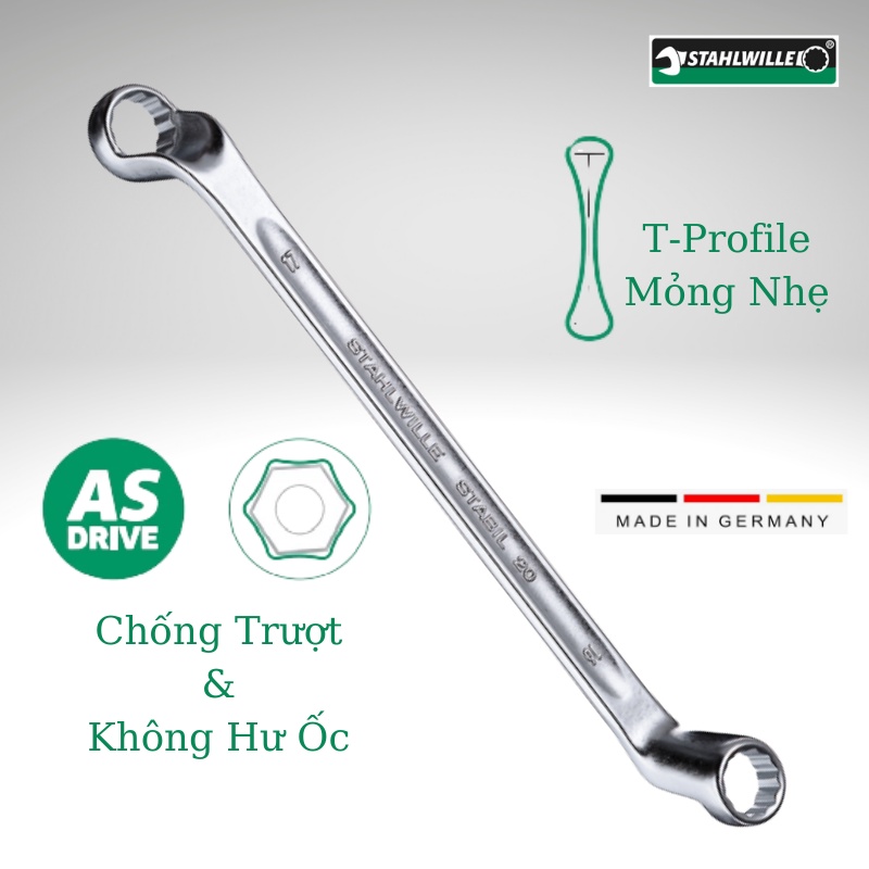 Stahlwille STABIL 20 4104 偏置角 75 長扳手°- 德國製造 | 蝦皮購物