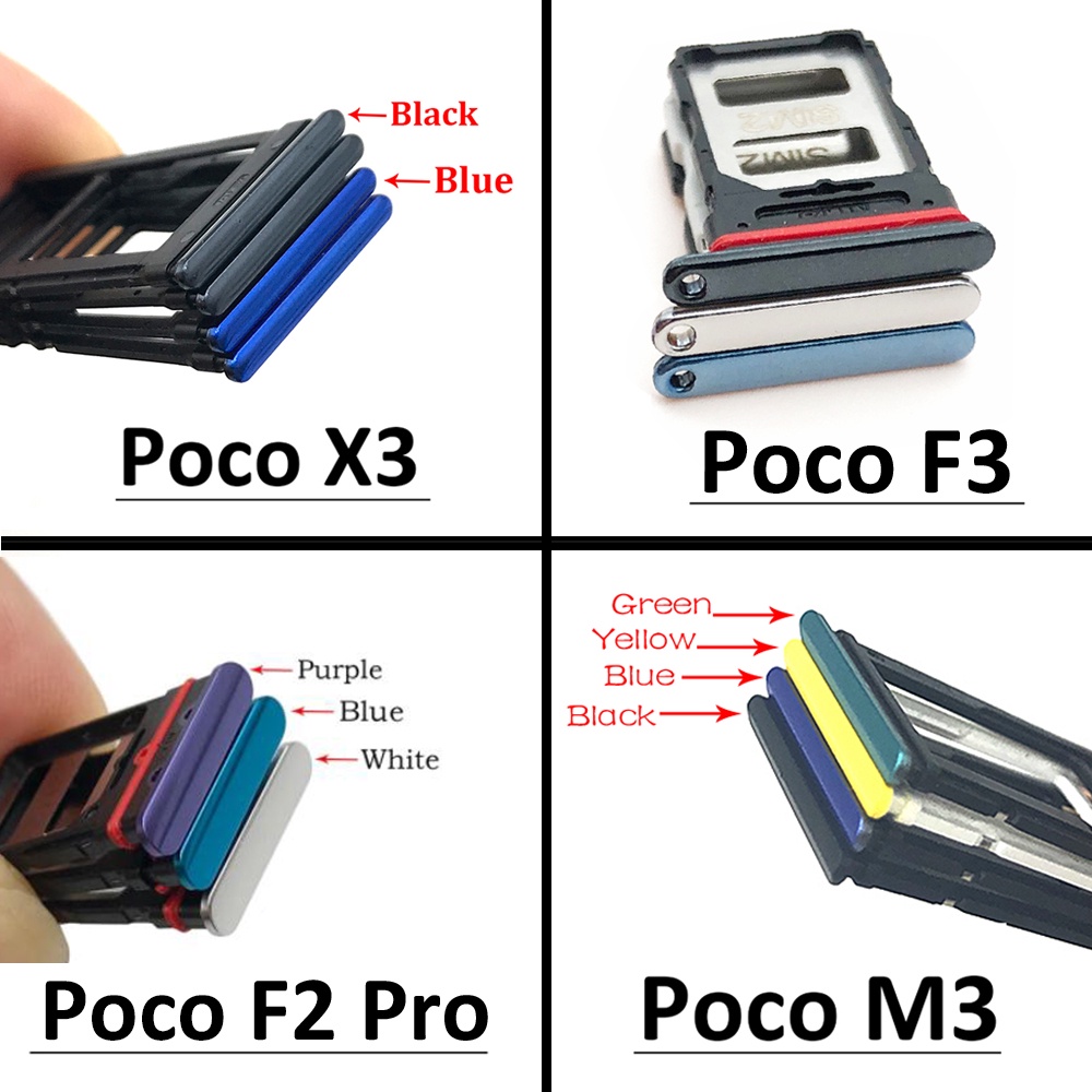 原廠卡托 SIM SD卡托盤支架適用於小米 Xiaomi Poco X3 Poco M3 Poco F3 F2 Pro | 蝦皮購物