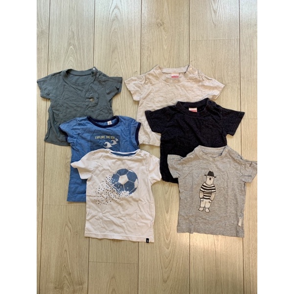 Uniqlo/Lativ/United Athle/Okaidi 男童裝短Tee (二手) (六件合售) | 蝦皮購物