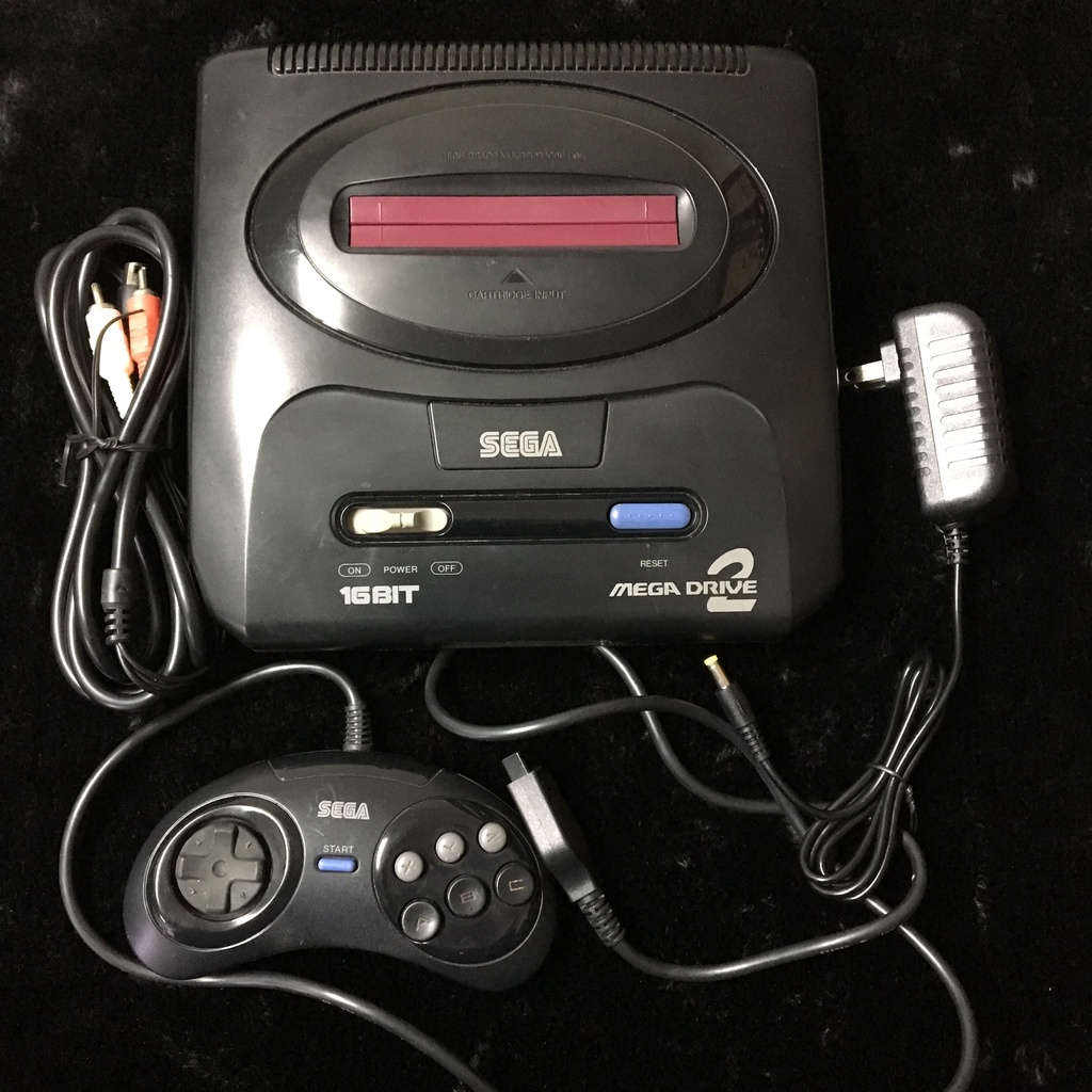 日製原廠 SEGA MD Mega Drive 2 MD2 主機 手把 變壓器 AV線 整套一組 AV接口已換新 | 蝦皮購物
