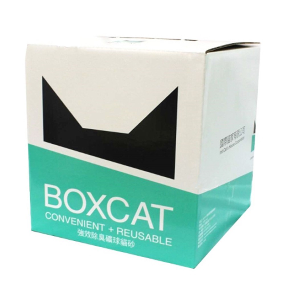 【汪喵王國】BOXCAT盒砂-綠標 強效除臭大球礦砂13L 超強吸收力用量省 | 蝦皮購物