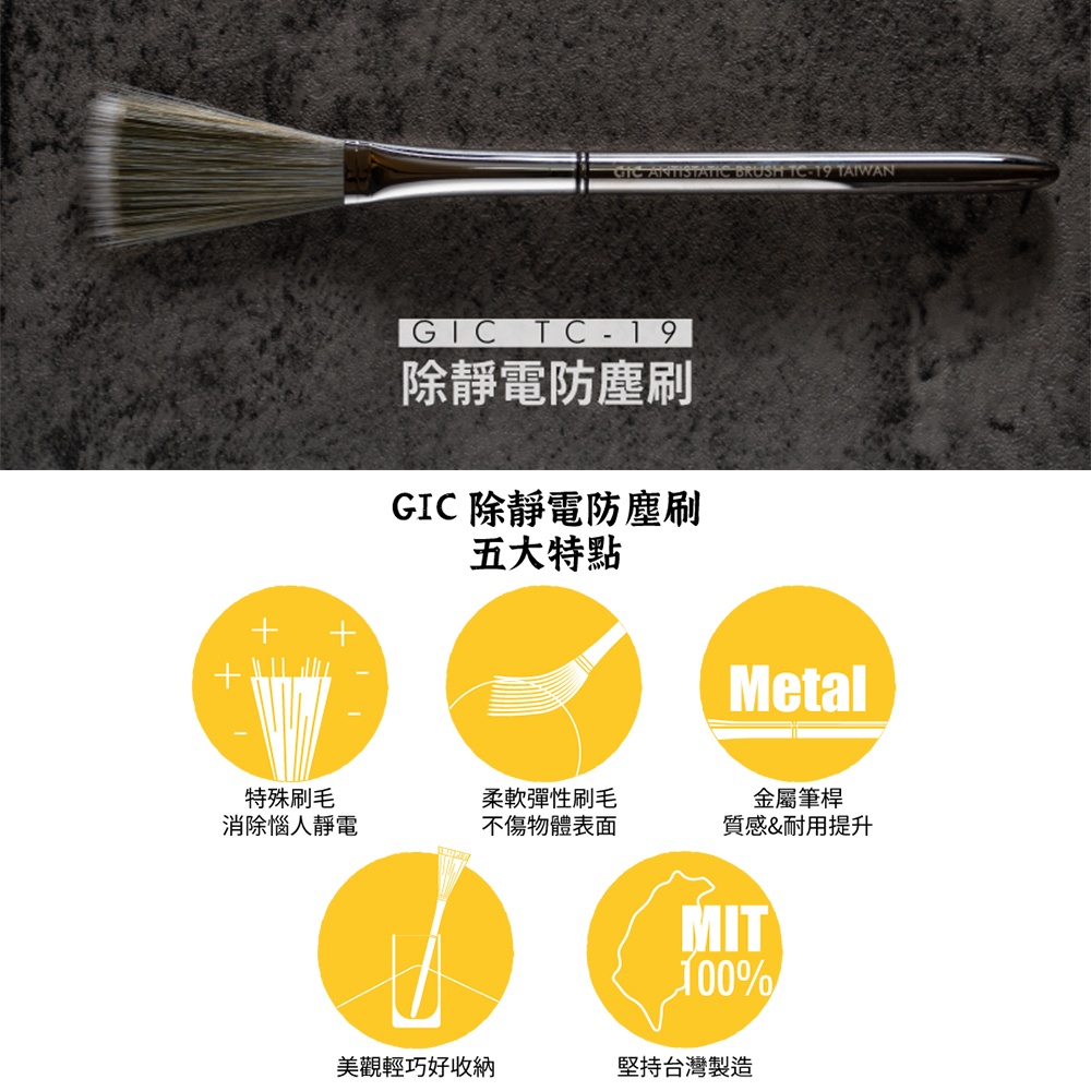 【錢錢抱歉】現貨 GIC-TC19 除靜電防塵刷 模型 公仔專用 除毛絮 金屬筆桿 靜電刷 防塵刷 清潔刷 | 蝦皮購物