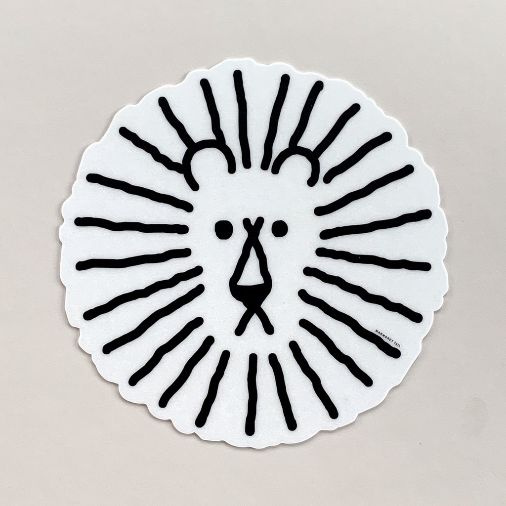 [WARMGREY TAIL] LION MOUSE PAD - WHITE | 蝦皮購物
