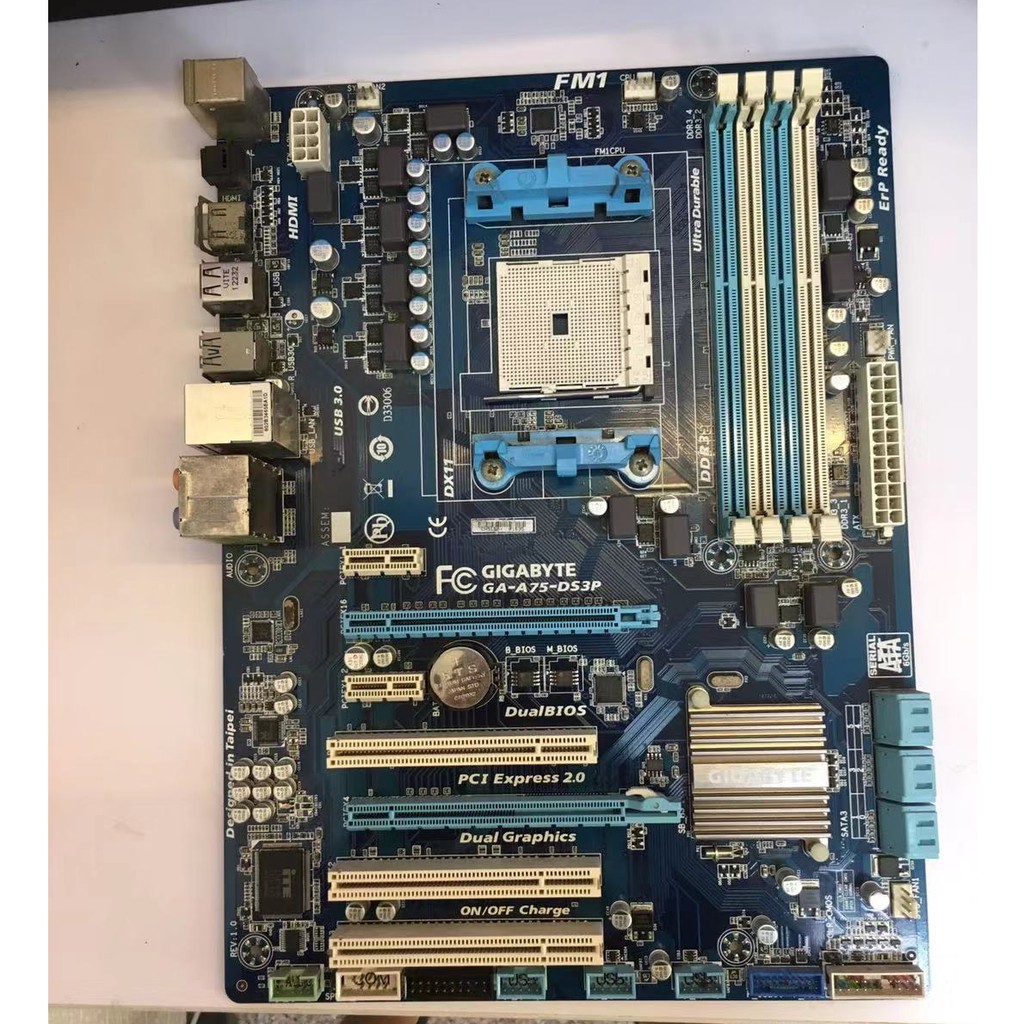 《台南華駿》二手良品 GIGABYTE GA-A75-DS3P(無擋板) 主機板 中古 台南 電腦組裝 電腦維修 批發 | 蝦皮購物