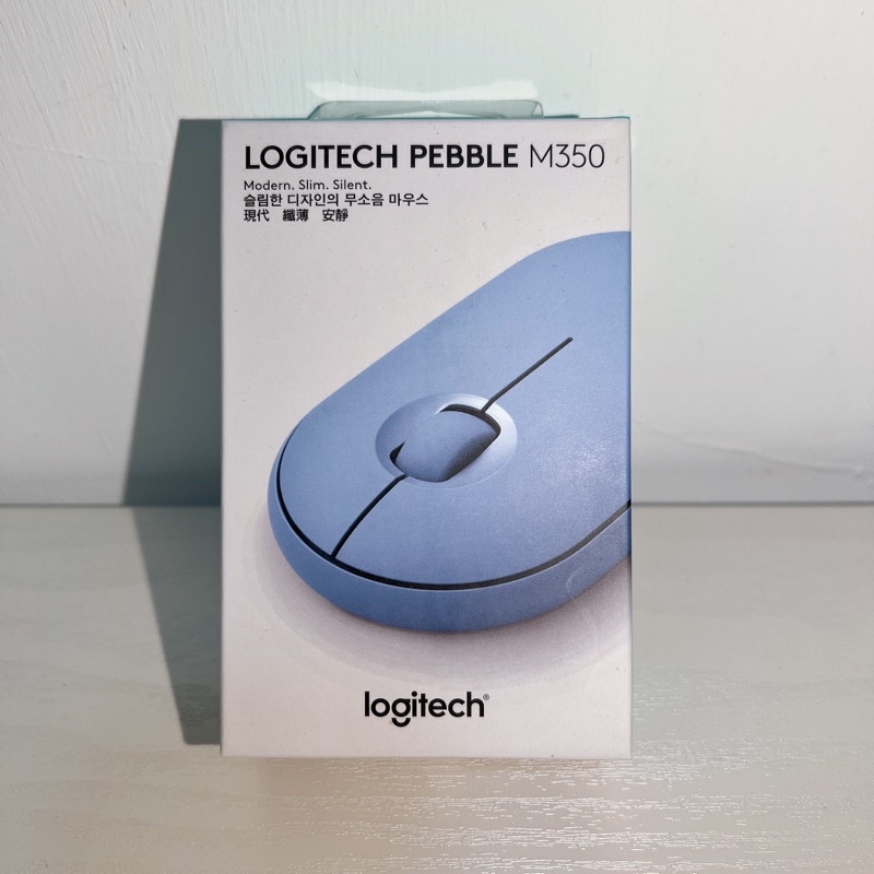 [全新]Logitech 羅技 Pebble M350 鵝卵石無線滑鼠-天空藍 | 蝦皮購物