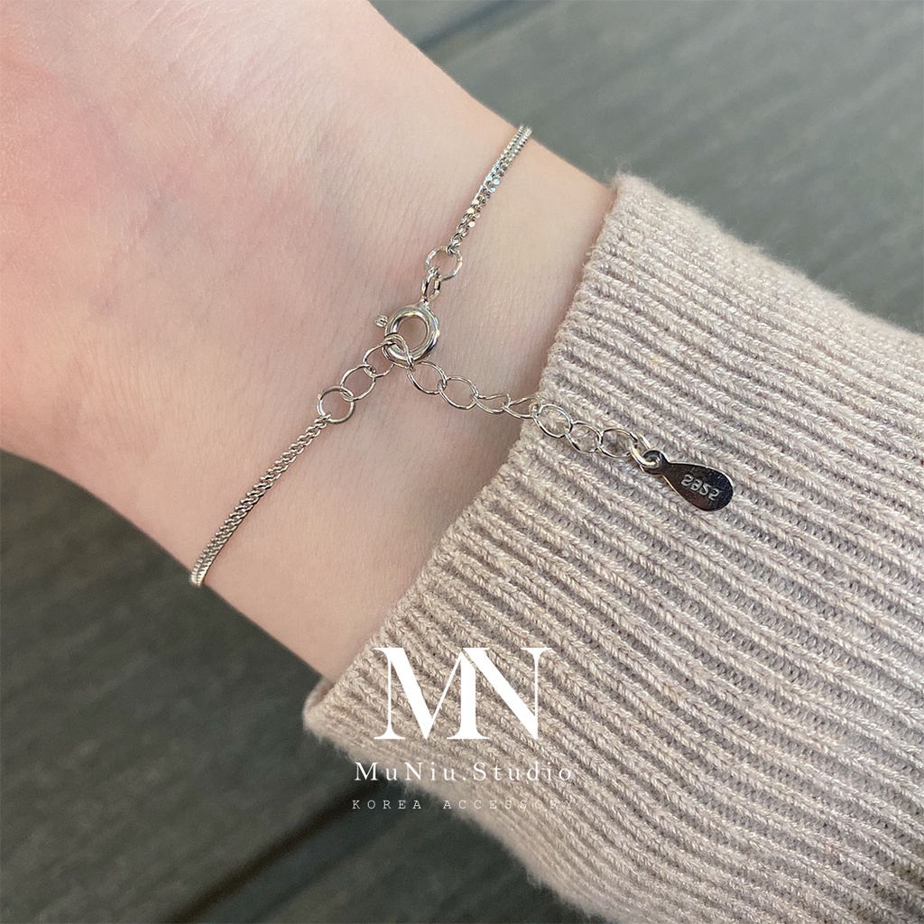 MuNiu｜s925純銀｜簡約側身手鍊．蛇骨手鍊 細手鍊 手飾 手環 純銀 時尚 清新氣質學生 銀飾 飾品－全現貨賣場 | 蝦皮購物