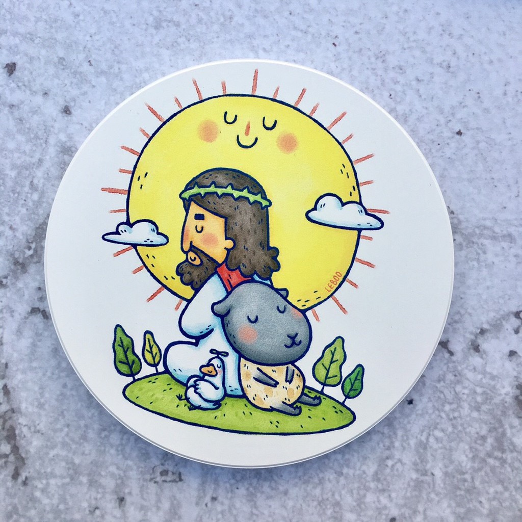 福音插畫陶瓷吸水杯墊 - LEBOO design/心向創意 | 蝦皮購物