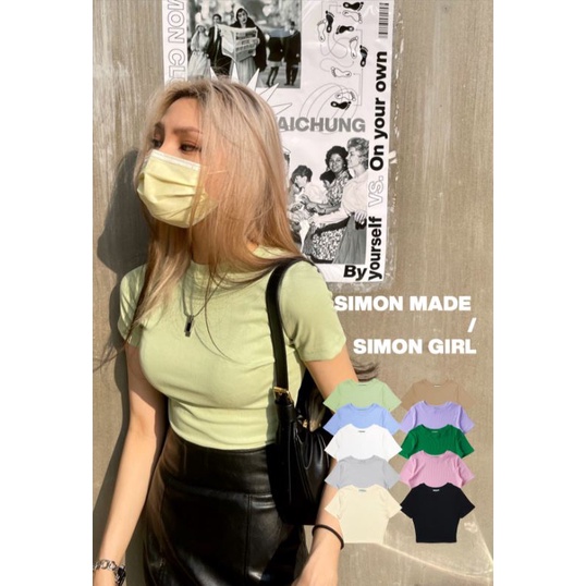 [Simon girl] SIMON MADE GC-001 漂亮女孩 彈力 短版 上衣 | 蝦皮購物