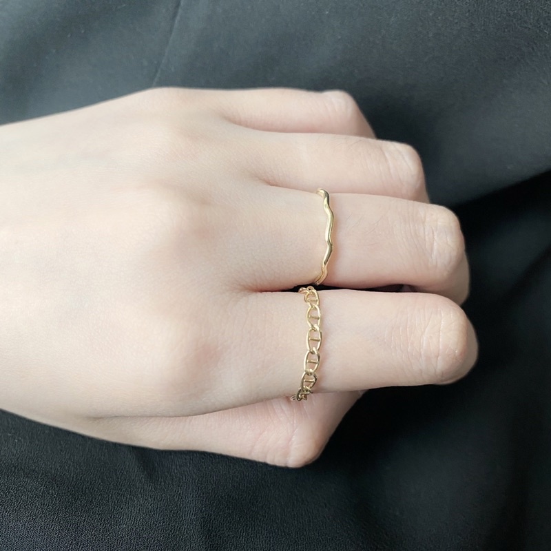 14KGF 波浪戒指 | 蝦皮購物