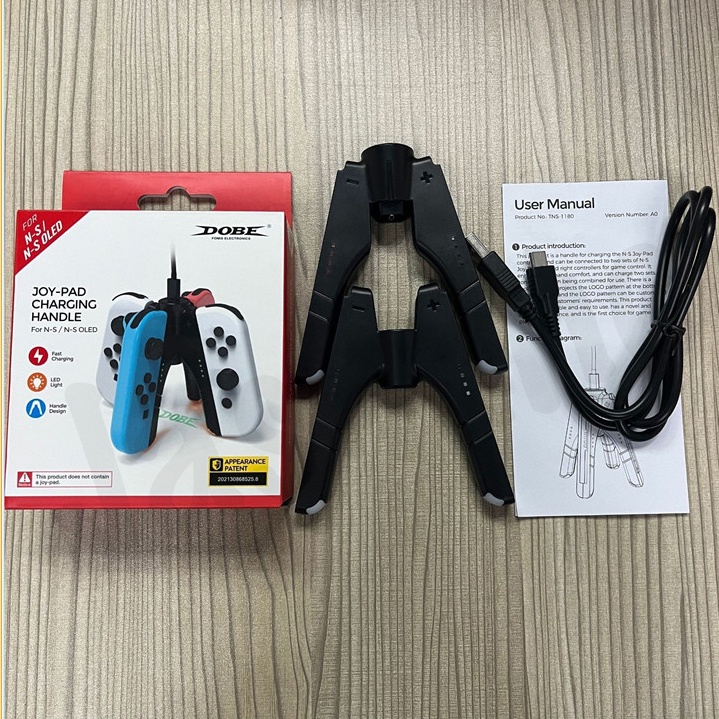 新店現貨 Swith OLED 良值 DOBE 澳加獅 良值 Joycon 充電握把 A字充 A字握把 充電手把 充電器 | 蝦皮購物