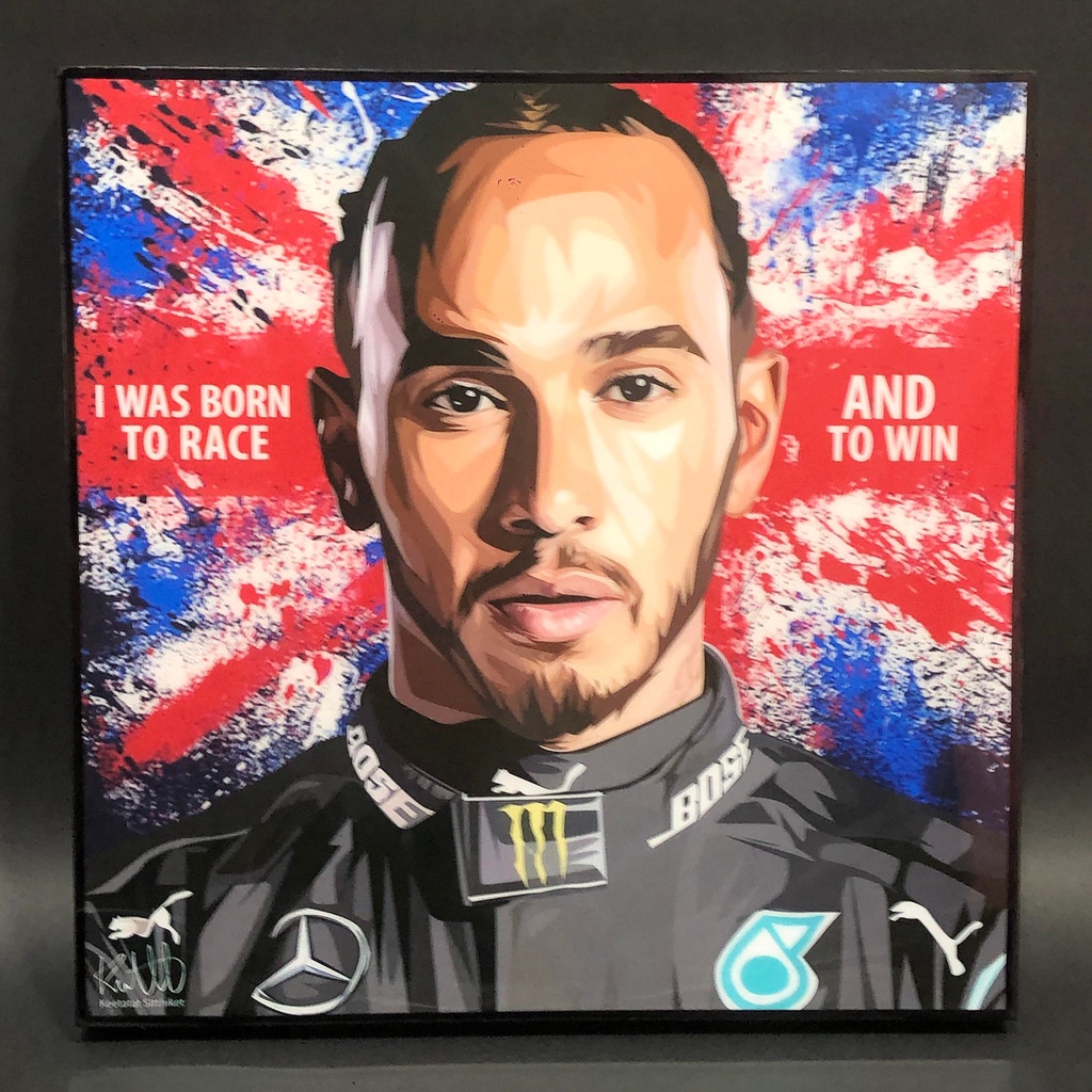 【原裝新品現貨】F1 Lewis Hamilton #44漢米爾頓 AMG 進口普普風無框畫 Keetatat 藝術版畫 | 蝦皮購物