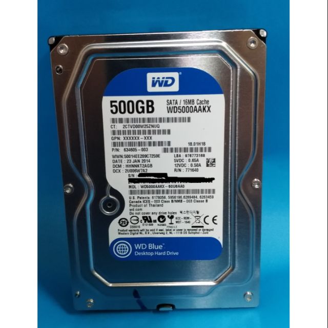 廉賣 ~ WD WD5000AAKX SATA3 500GB 7200轉 無壞軌 附圖為證 | 蝦皮購物