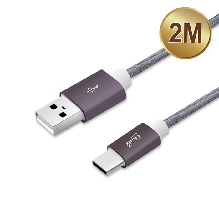 E-books E-IPD104GR X36 Type C 鋁製充電傳輸線2M 鐵灰 | 蝦皮購物