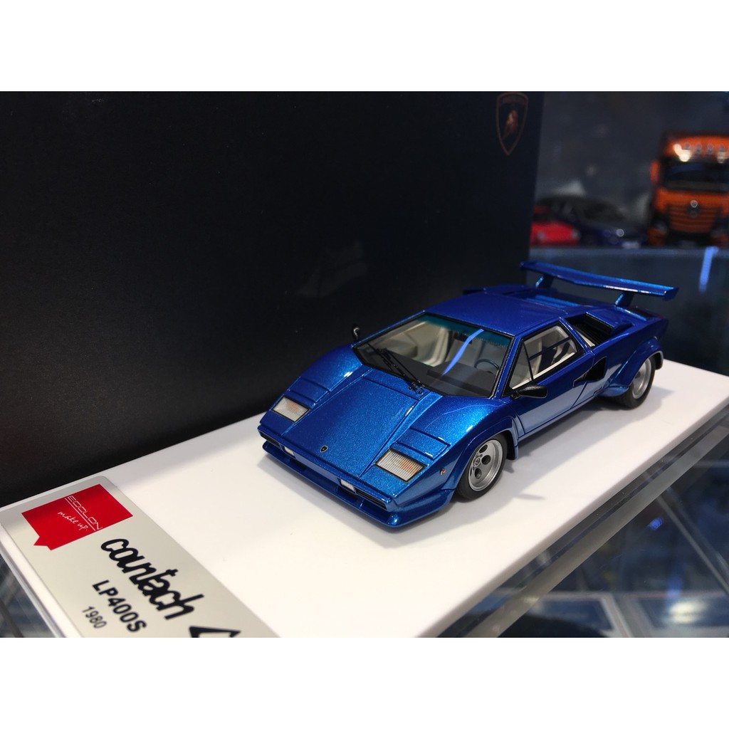 吉華科技@ 1/43 MakeUp EM432F Lamborghini Countach LP400S 藍色 | 蝦皮購物