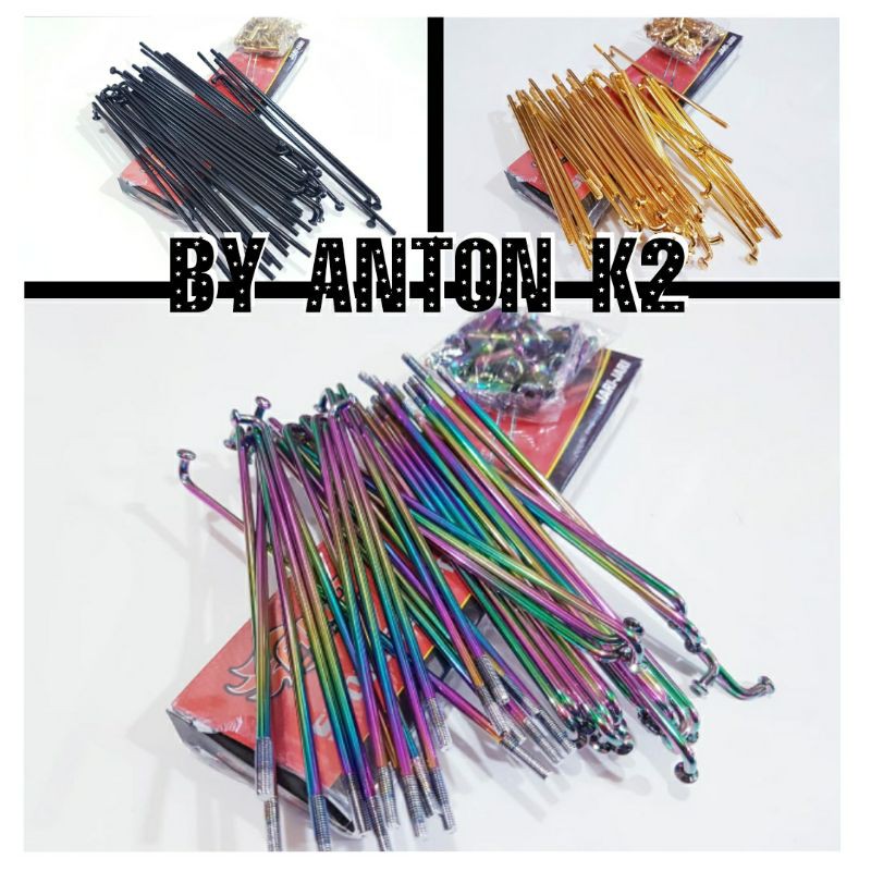 Hitam RAINBOW Spokes/RAINBOW/Black Spokes/金色輻條/黃色 MAS CROME | 蝦皮購物
