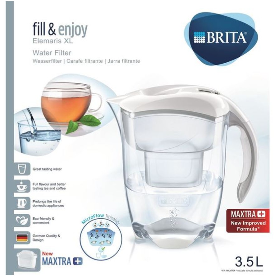 德國BRITA ELEMARIS 艾利馬 濾水壺 3.5L 含MAXTRA Plus全效升級濾芯一顆brita濾水壺濾心 | 蝦皮購物