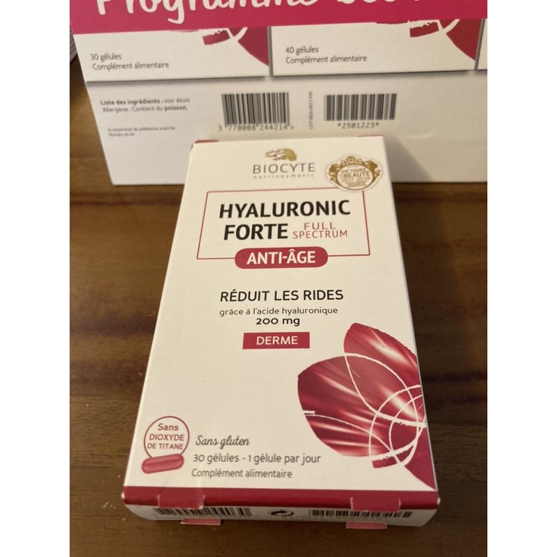 法國Biocyte 玻尿酸膠囊 緊緻抗老膠囊 Hyaluronic forte/Tenseur forte | 蝦皮購物
