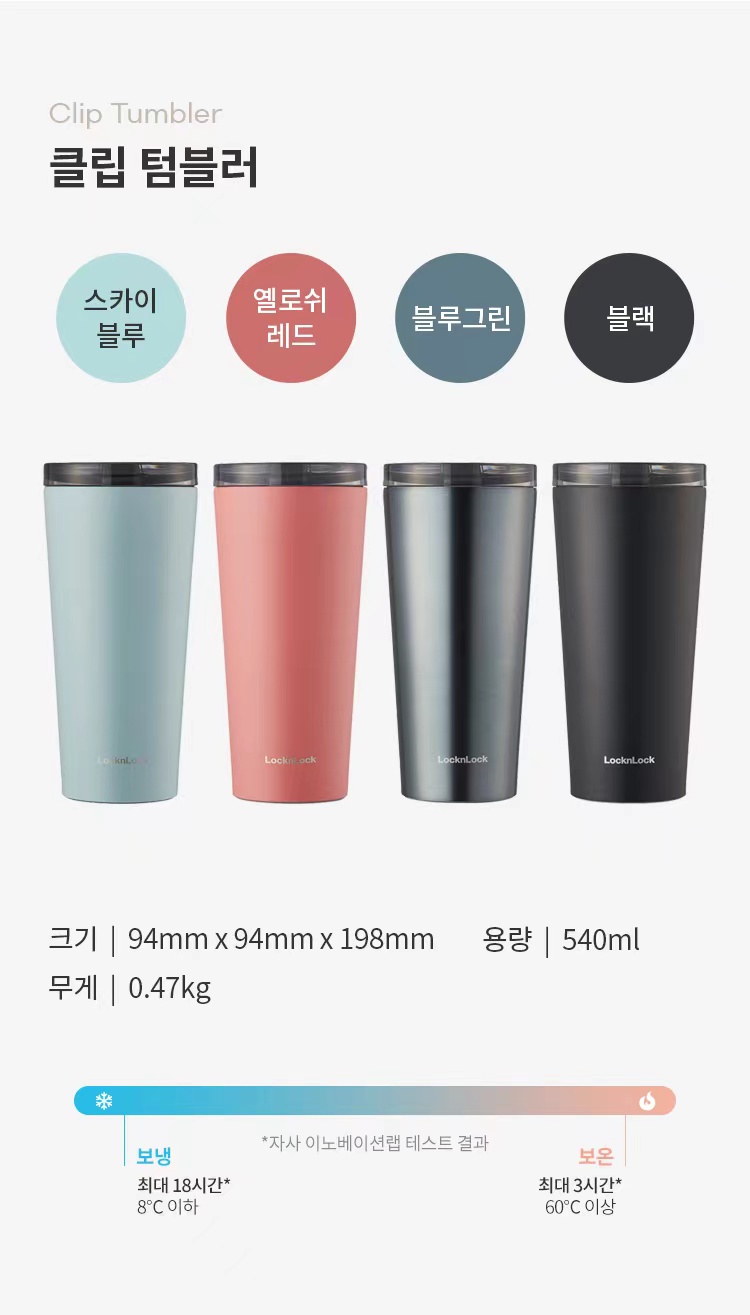 (現貨) 韓國 LocknLock 樂扣 4色 隨行杯 (附2種杯蓋) 不鏽鋼 保溫杯 保冰杯 540ml | 蝦皮購物