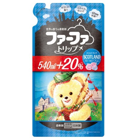 日本熊寶貝 FAFA 世界香味系列 抗菌消臭 抗靜電 濃縮衣物柔軟精 補充包 蘇格蘭 繁花皂香 650ml/1400ml | 蝦皮購物