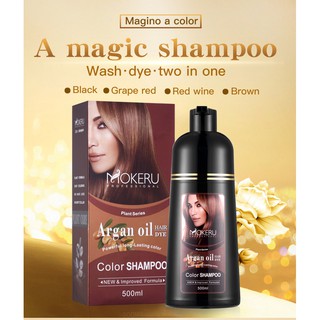 SHAMPOO PEWARNA MOKERU Sampo Uban Semir Shampo Warna 2in1 | 蝦皮購物