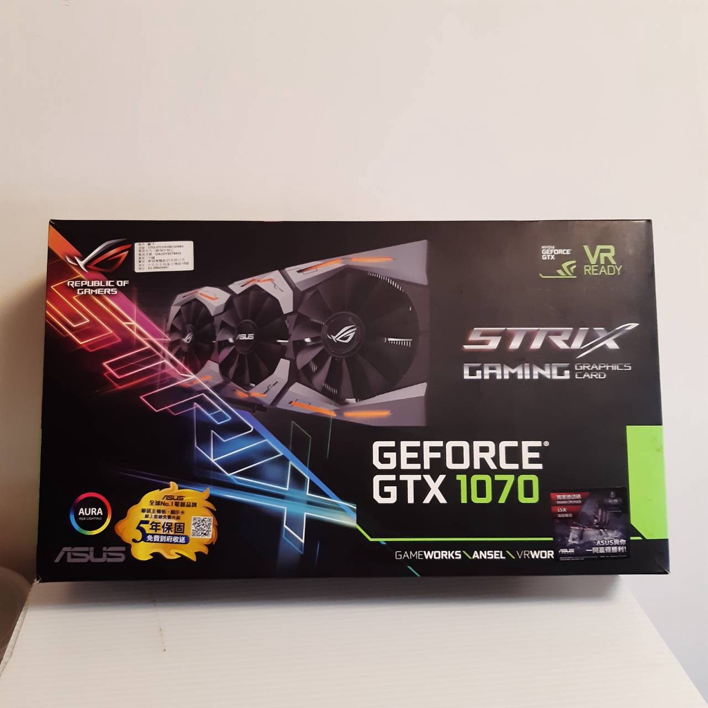 顯示卡空盒 華碩 STRIX-GTX 1070 O8G GAMING | 蝦皮購物