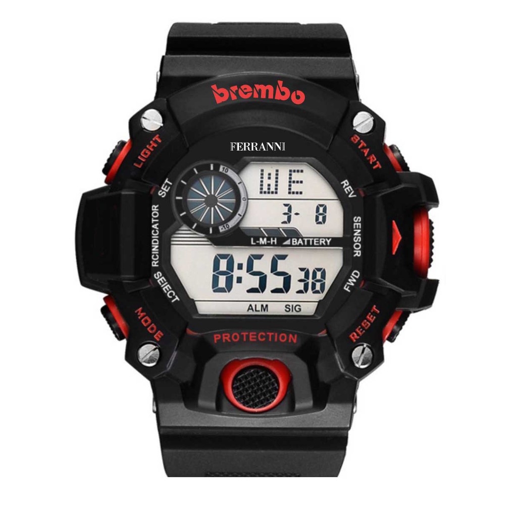 【嘉煌車業】BREMBO 手錶 電子錶 限量黑底紅運動計時器 B卡手錶 | 蝦皮購物