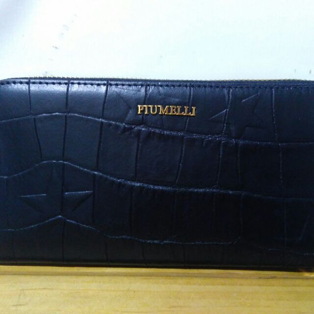 Piumelli milano Genuine leather 義大利 真皮 壓紋 長夾 皮夾 情人節禮物生日禮物 | 蝦皮購物