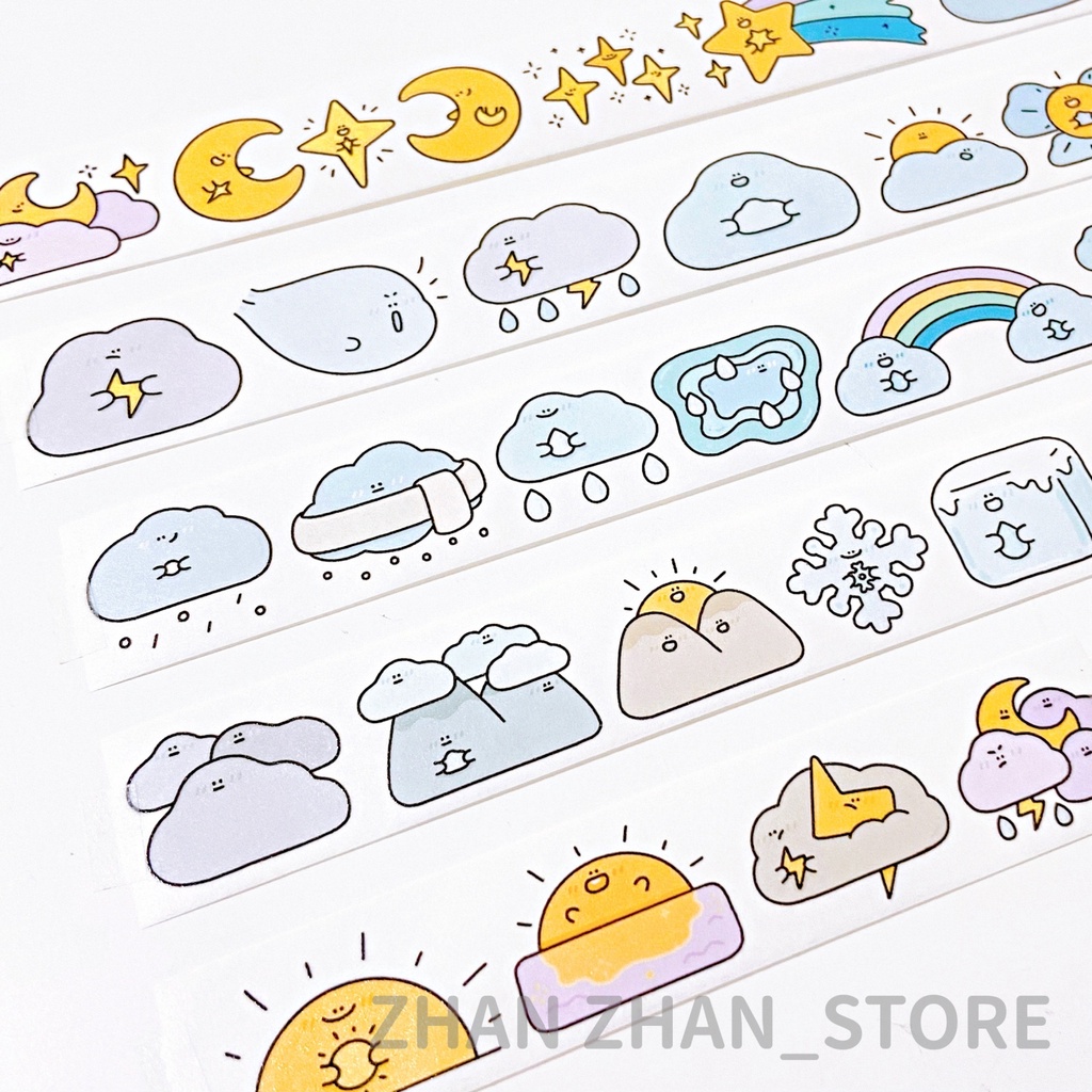 [紙膠帶分裝] xxkk炫炫酷酷 小天氣 手帳和紙膠帶 | 蝦皮購物