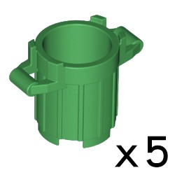 樂高 LEGO 綠色 垃圾桶 握把 桶子 蓋子 92926 4626650 Green Trash Can | 蝦皮購物