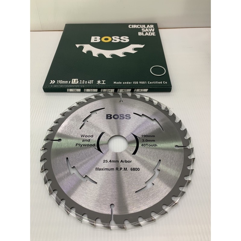 [米寶寶]木工鋸片 190*2.2*40T 圓鋸機用 7” 7英寸 圓鋸機鋸片 boss 190*3.0*40T | 蝦皮購物
